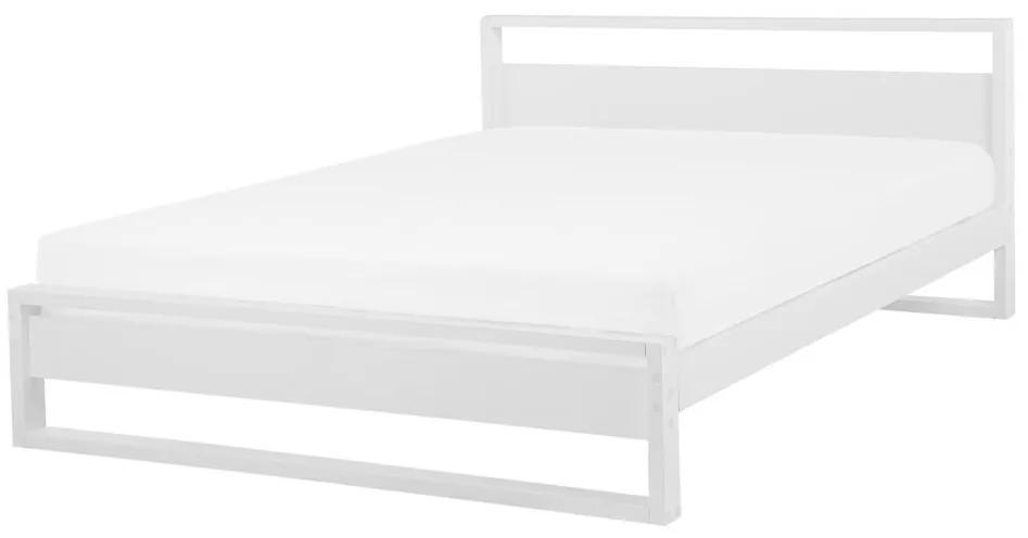 Bílá dřevěná postel GIULIA 140 x 200 cm