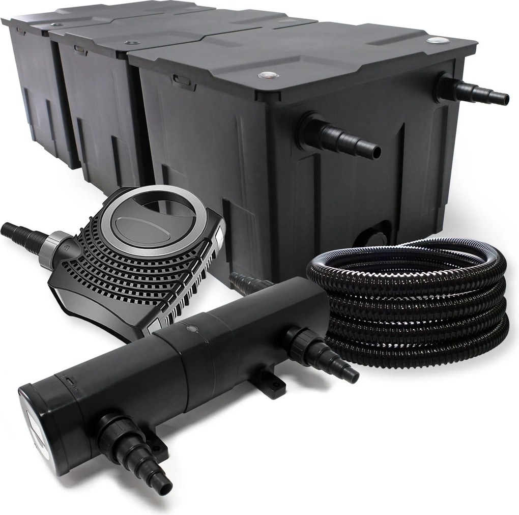 Sada jezírkové filtrace SunSun CBF-350C / CUV-224 – 90000 L, 10000 l/h, 80 W (54102)