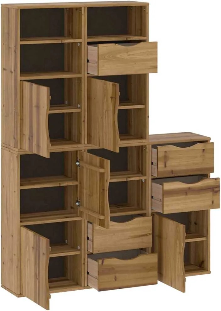 Boční skříňky 5 ks "ODDA" 40x24x79 cm Borovicový masiv 3365356