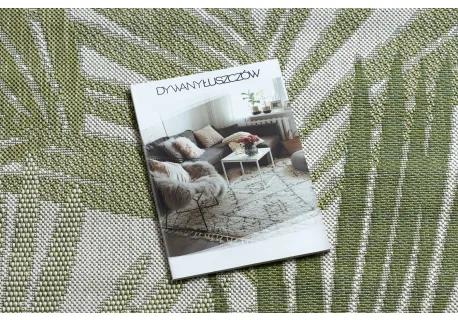 Dywany Luszczow Kusový koberec SISAL SION palmové listy, tropický 2837 ecru / zelená Rozměr koberce: 70 x 200 cm