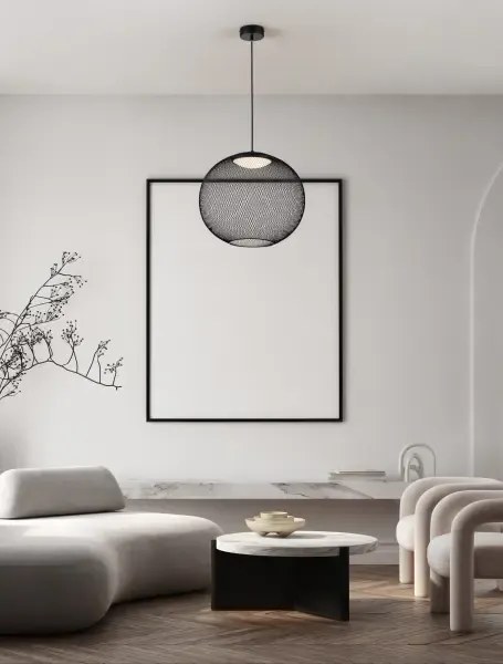 LED černá designová svítilna Kinetic 154