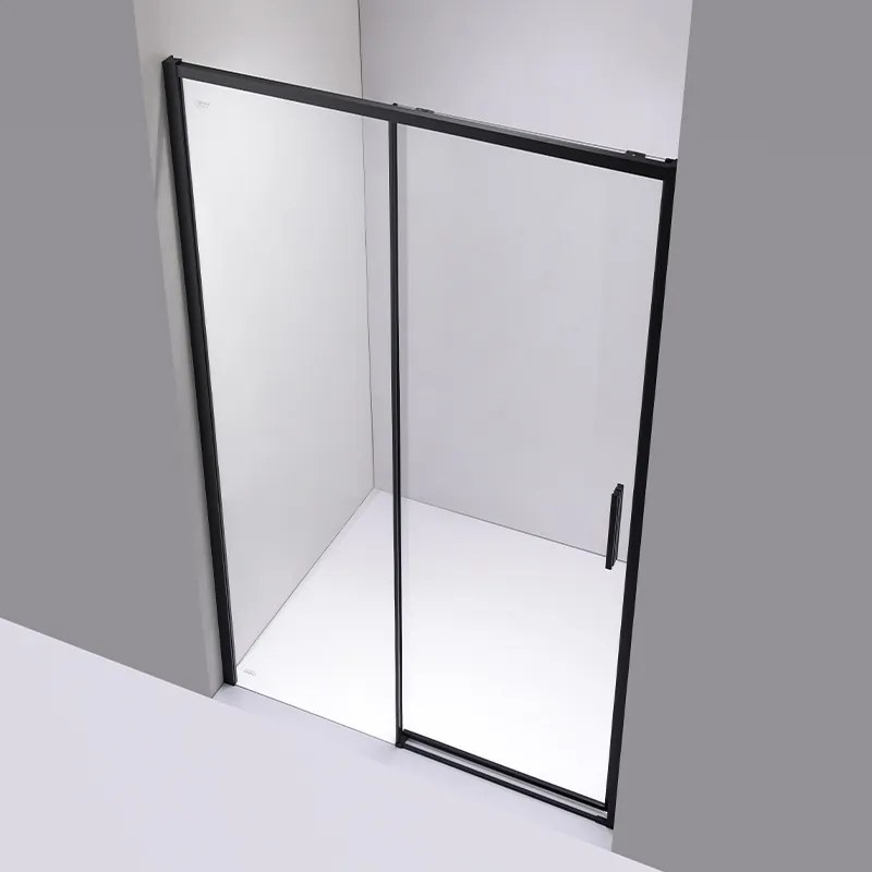 BPS-koupelny Posuvné sprchové dveře PD-NOB HYD-5171 100 cm černá/transparent pro instalaci do niky - bez vaničky