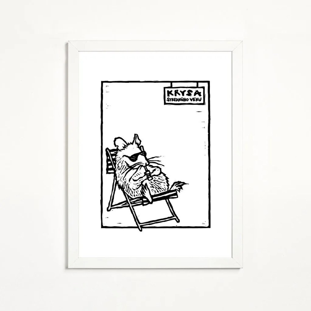 Mária Mérai | Saturejka Mária Mérai | Krysa Rám: Černý, Velikost: 60 x 40 cm
