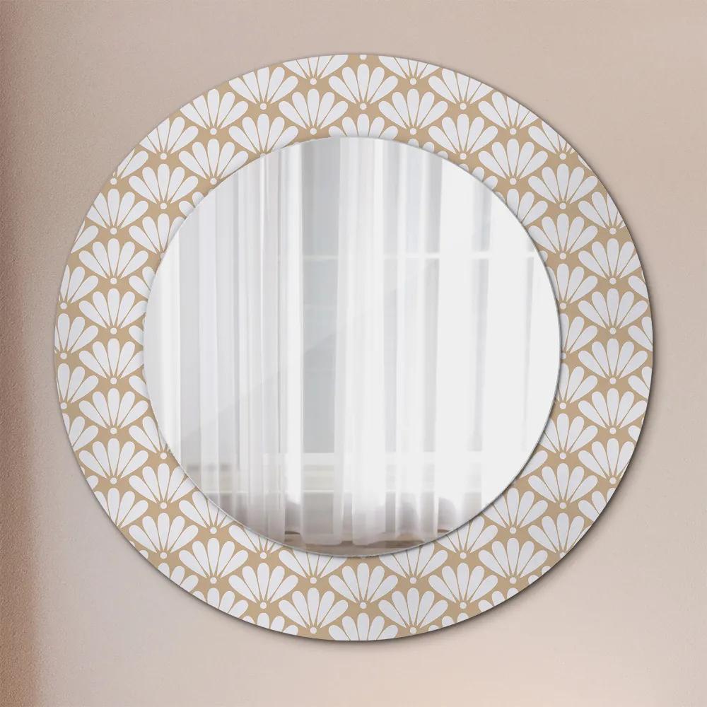 Kulaté dekorativní zrcadlo Orientální květina fi 50 cm