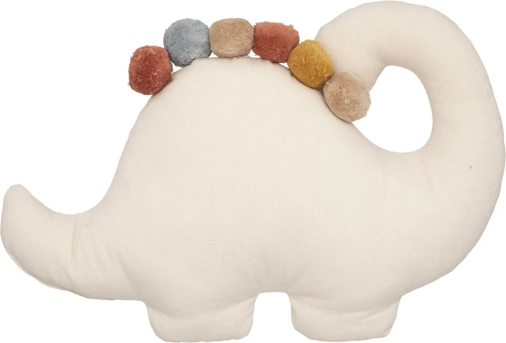 Dekorační polštář s bambulemi DINO, Ø 38 cm