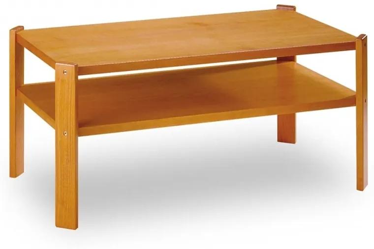 Konferenční stolek LEDA A 110x55 cm, masiv a dýha buk, český výrobek