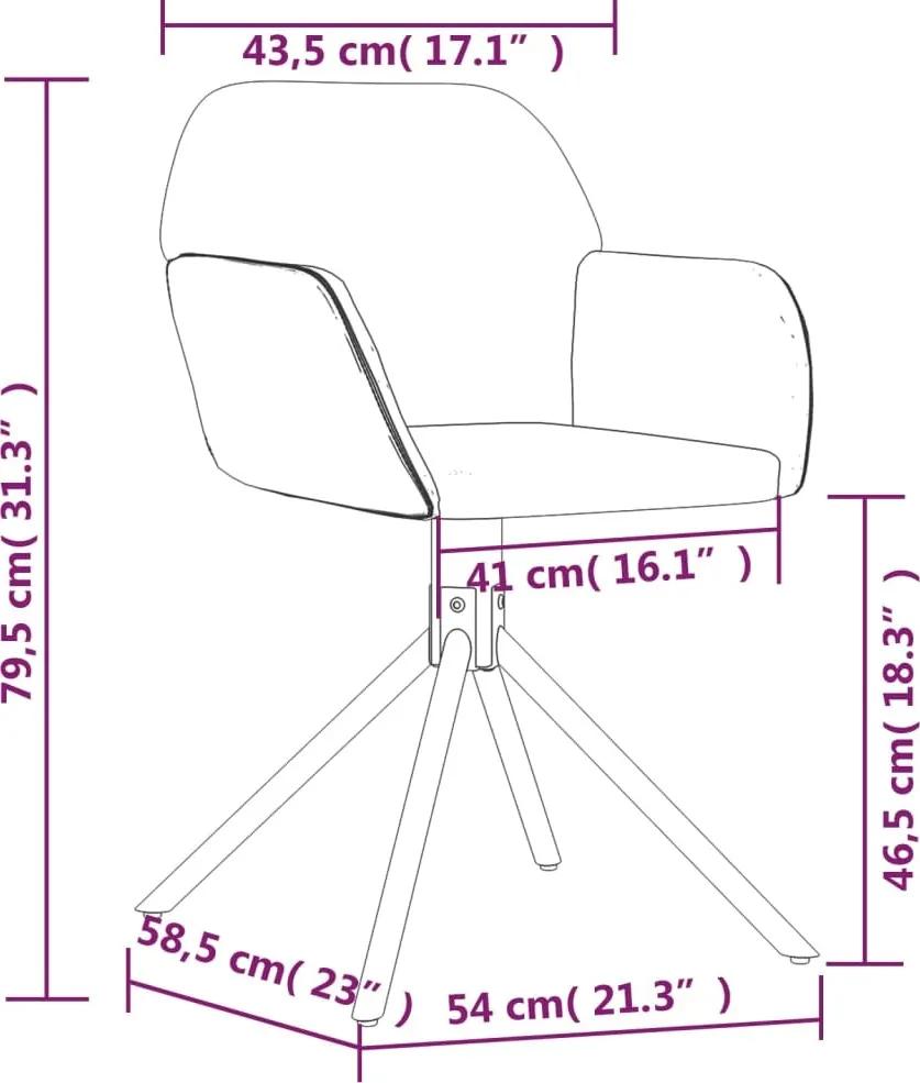 vidaXL Otočné jídelní židle 2 ks samet [344746] Barva: Žlutá