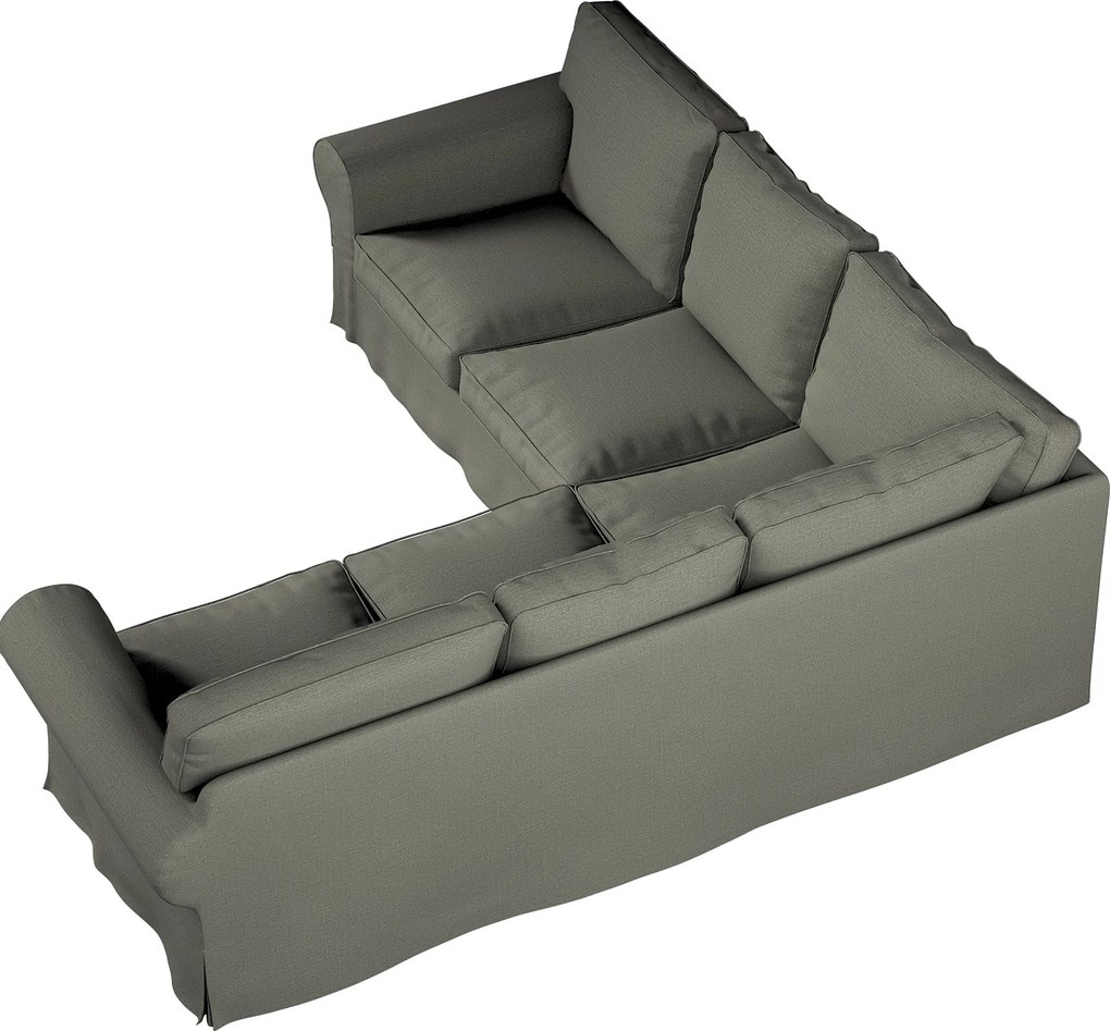 Potah na pohovku IKEA Ektorp rohová barva šedá látka pletený vzor