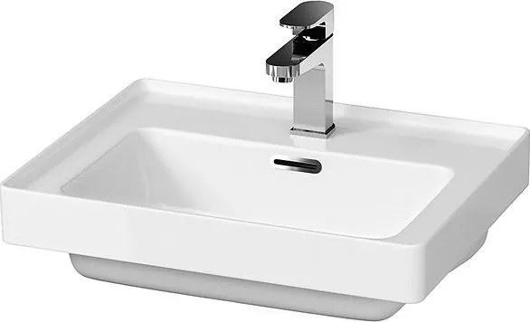 Cersanit Crea - závěsná skříňka s umyvadlem 50cm, bílý lesk, S924-002+K114-005