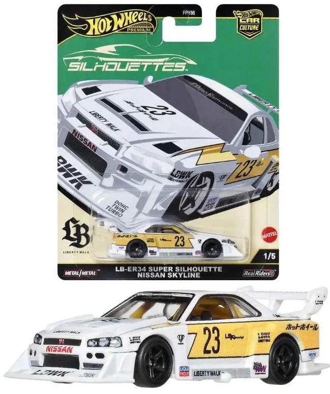 Mattel hot wheels® lb-er34 super silhouette nissan skyline, jbk59