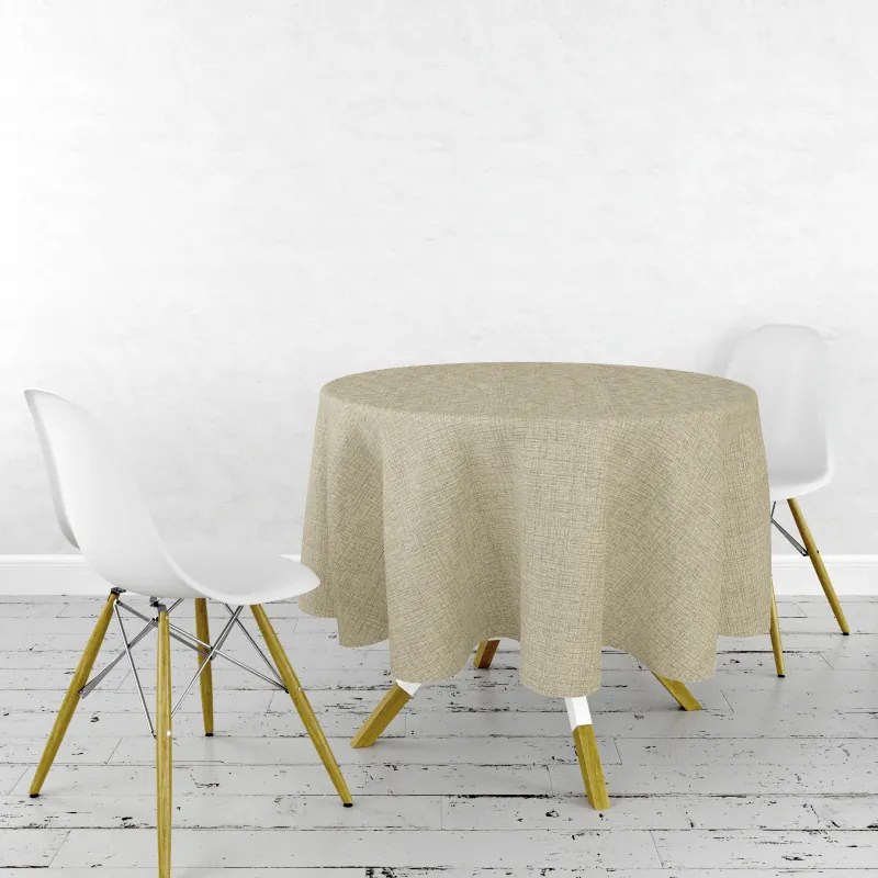 Ubrus PVC kulatý M-050H - Tkaná elegance (různé velikosti)