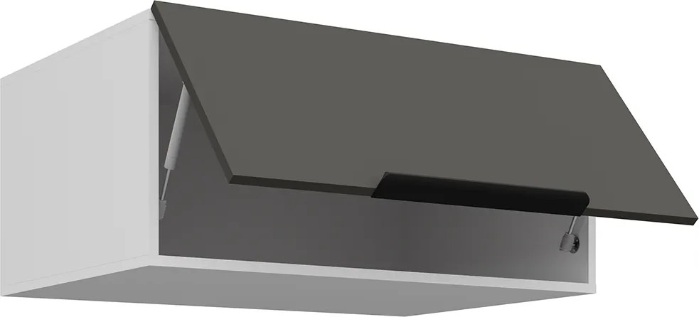 ARIA po | horní skříňka 80 NAGU-36 1F výklopná | 80 cm | HLUBOKÁ | ANTI FINGERPRINT povrch | bílá/šedá grafit