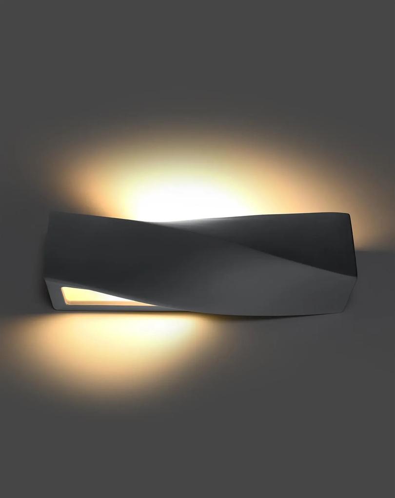Nástěnné svítidlo Sigma, 1x šedé keramické stínítko