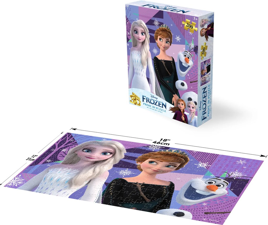 PRIME 3D PUZZLE - Disney Ledové království – Elsa a Anna 200 dílků