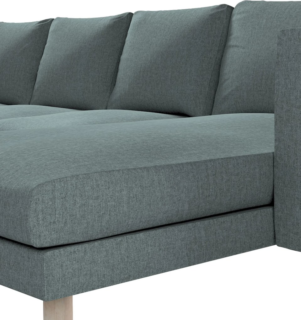 Potah na pohovku IKEA Norsborg 4-místná se šezlongem barva modrá látka pletený vzor