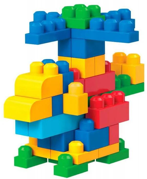 Mattel Mega Bloks velký pytel kostek - modrý (80 ks)
