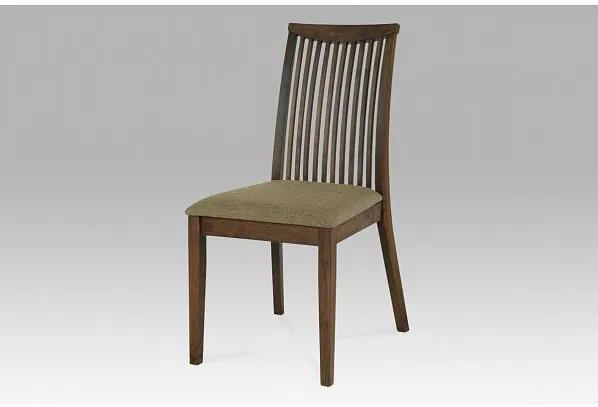 Artium  Jídelní židle, barva ořech, potah pískový