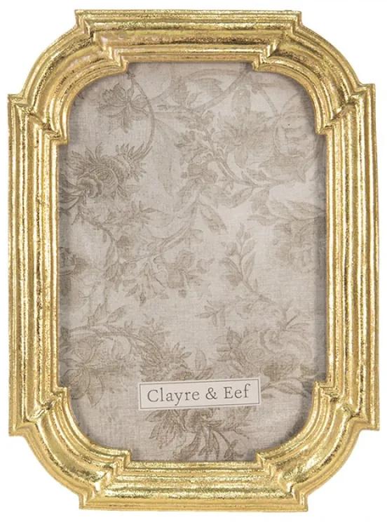 Zlatý fotorámeček Huibert s oblými rohy – 10x15 cm