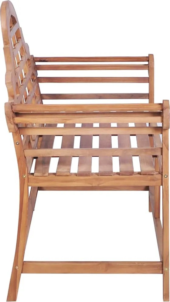 Zahradní lavice 127 x 58,5 x 92,5 cm masivní teakové dřevo 319152