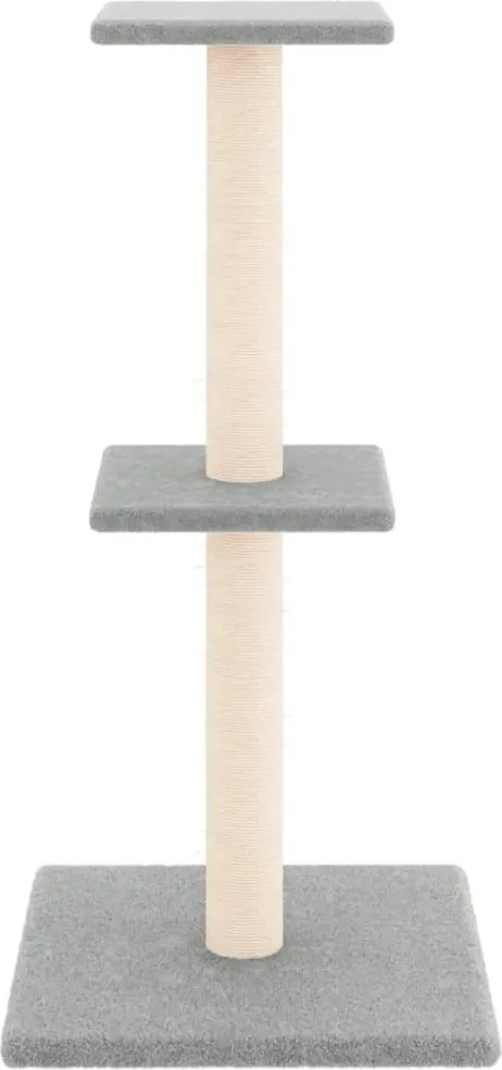Škrabadlo pro kočky se sisalovými sloupky světle šedé 73 cm 172035