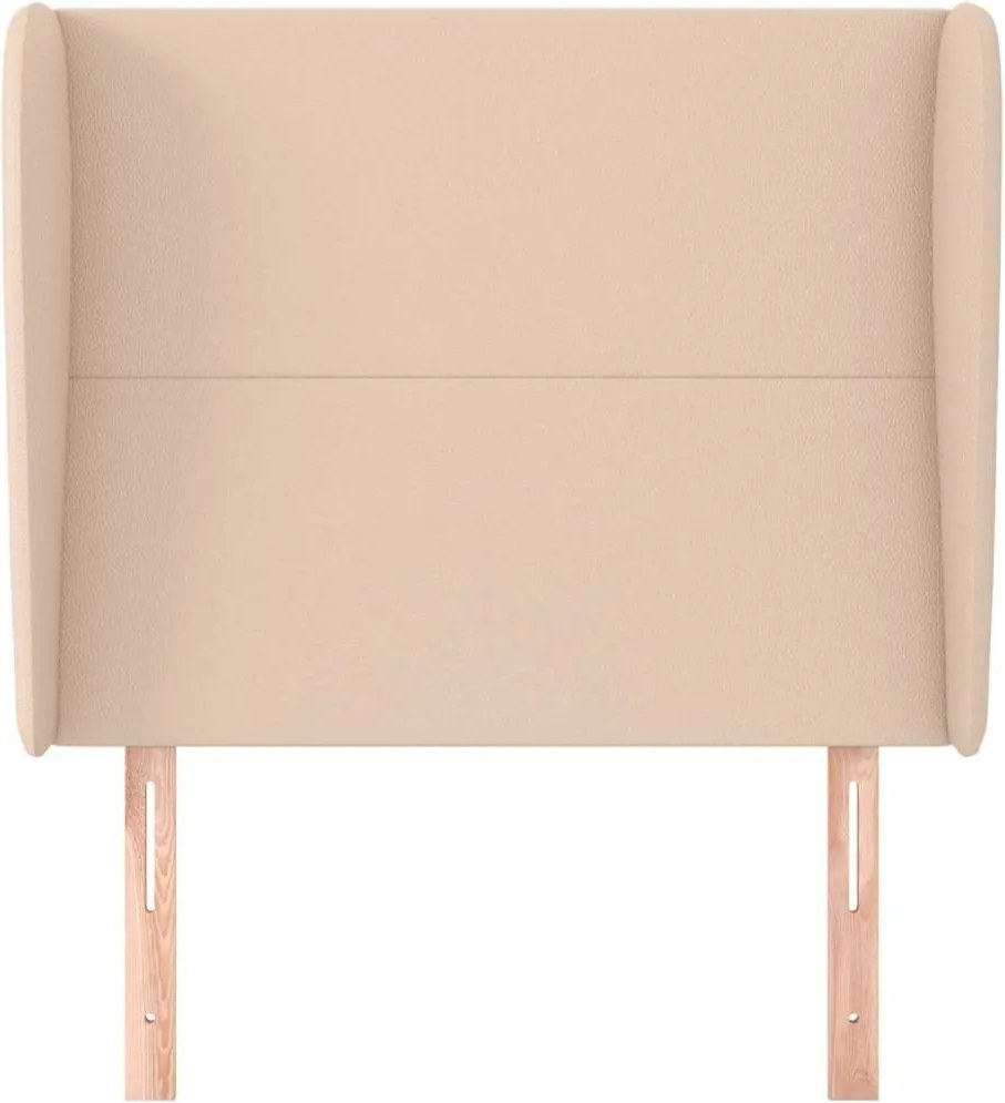 Čelo postele typu ušák cappuccino 103x23x118/128 cm umělá kůže 3117765