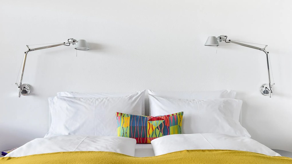 Artemide 24TOL Tolomeo Mini Parete LED, hliníková nástěnná lampa se stmívačem, 8W LED 3000K, 68+54cm