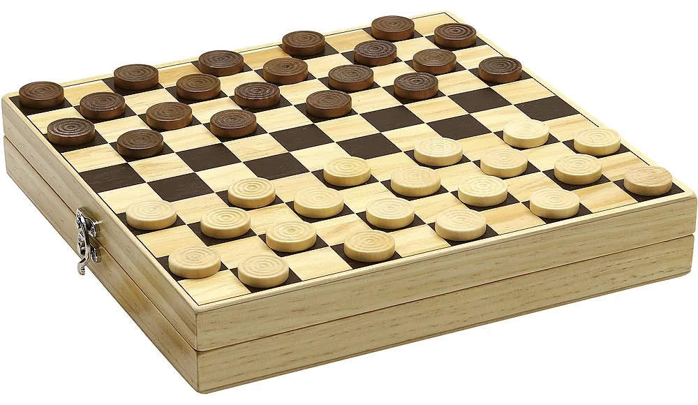 Jeujura Dřevěné šachy a dáma v boxu