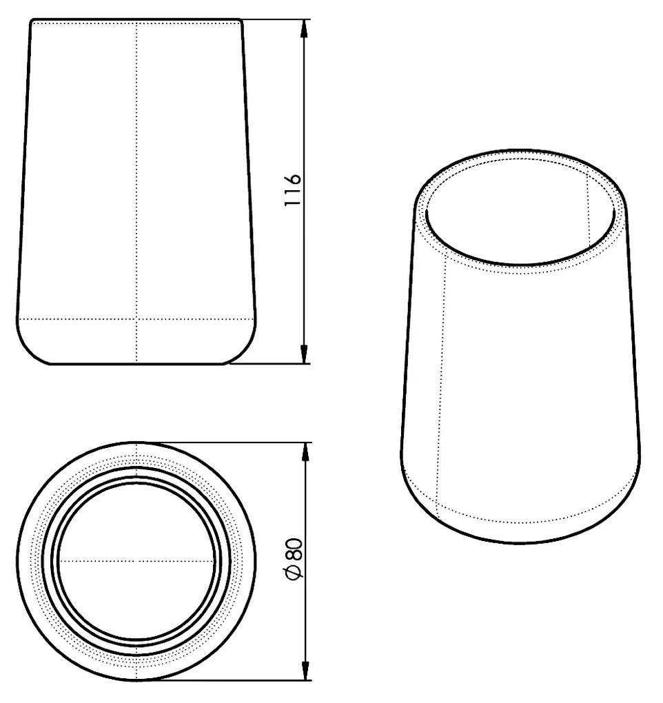 Gedy MARIKA sklenka na postavení, zelená MK9807