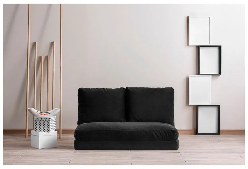 Černá rozkládací pohovka 120 cm Taida – Balcab Home