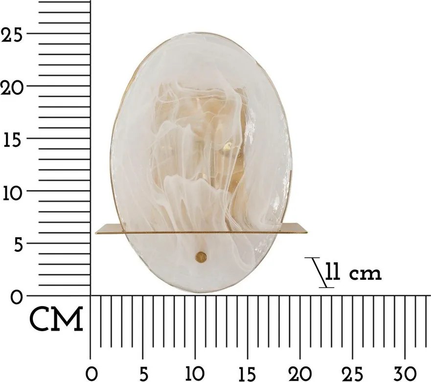 Skleněné nástěnné svítidlo ve zlaté barvě Portlan – Mauro Ferretti