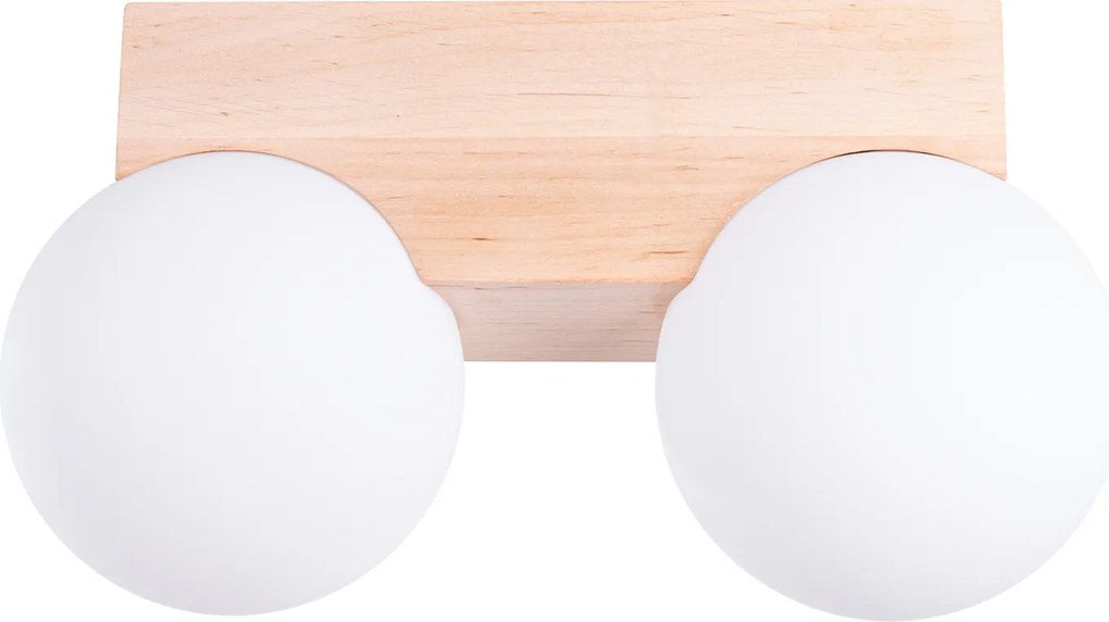 Sollux Lighting Stropní svítidlo BULBO 2 přírodní dřevo