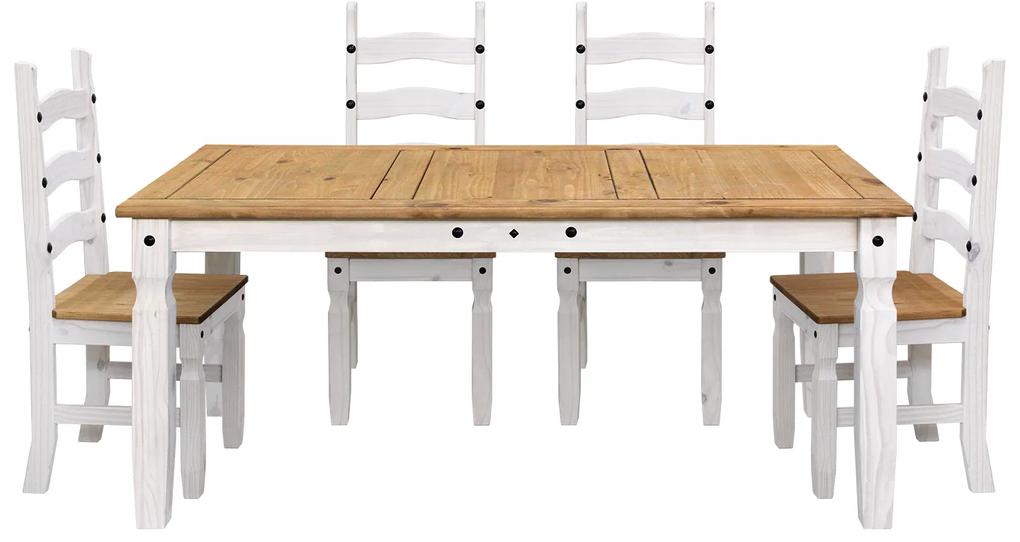 IDEA Jídelní stůl CORONA 16110B + 4 židle CORONA 160204B