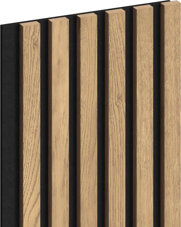 Mexen Lam-F, akustické stěnové lamely 275 × 30 cm, plstěný podklad 8 mm, technická dýha, borovice klasická, S105-275307-3015-012