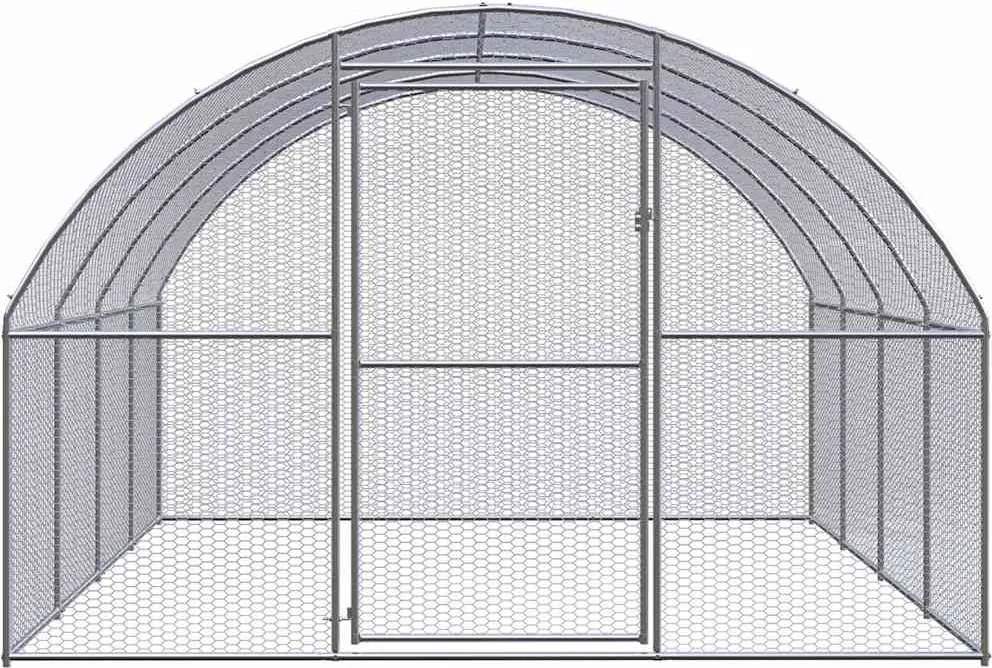 Venkovní klec pro kuřata 3 x 4 x 2 m pozinkovaná ocel 3095464