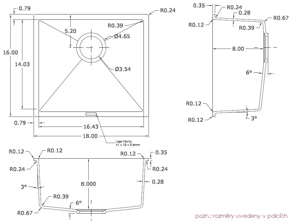 Granitový dřez Sinks FRAME 457 Titanium