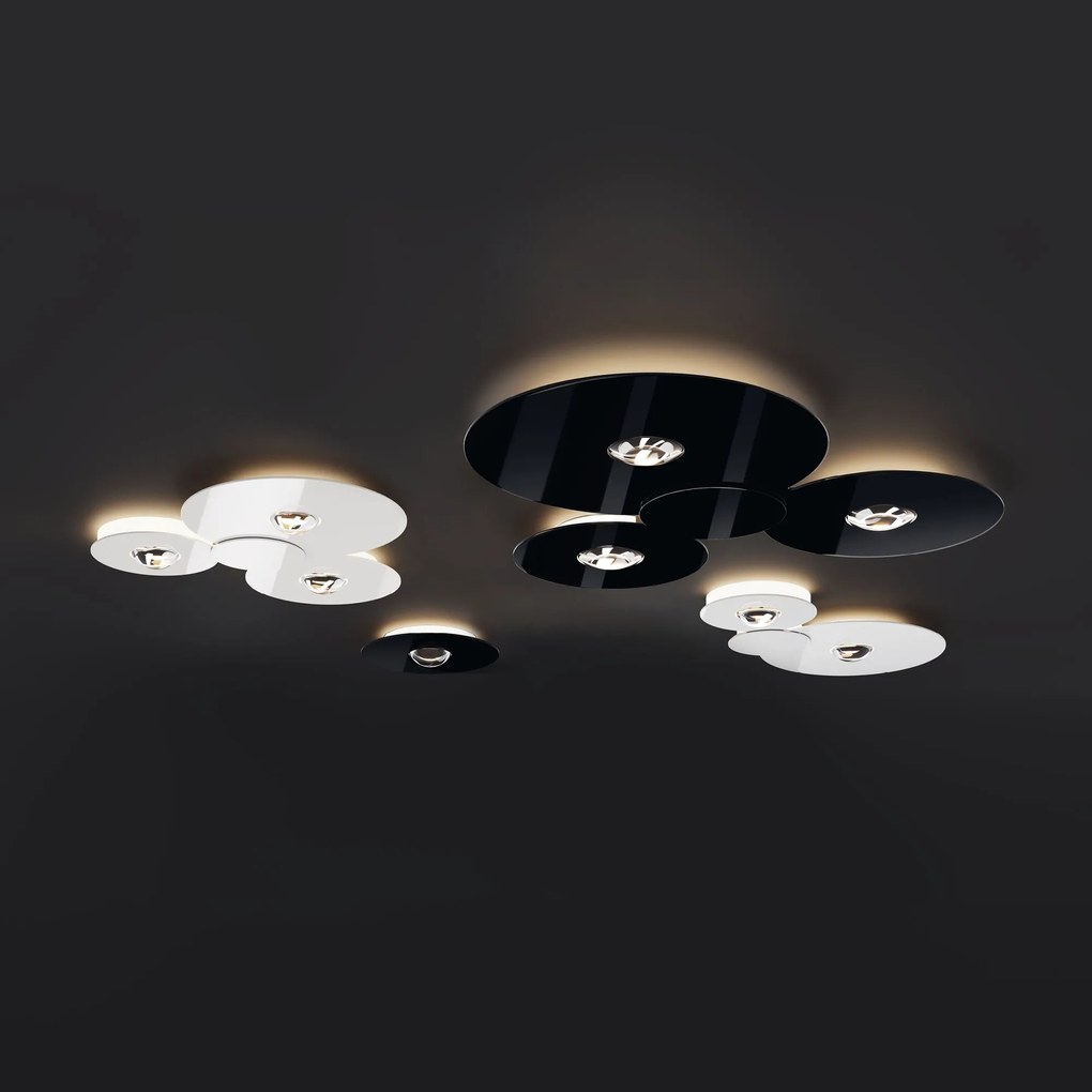Lodes Bugia Triple, stropní svítidlo, 3x15W LED 2700K, černá, délka 52,5cm