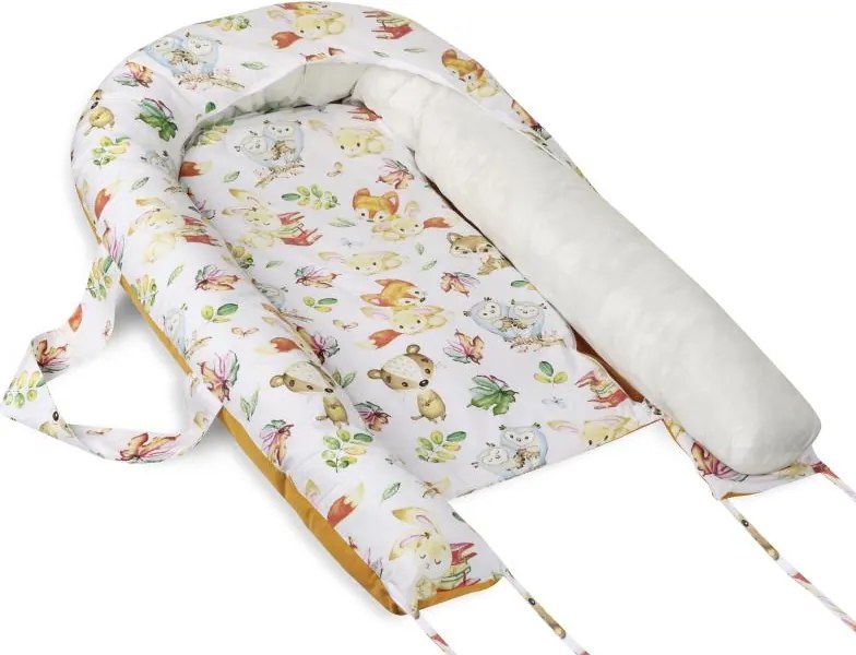 Bellatex Hnízdečko pro miminko Bílá,Žlutá 30x70 cm