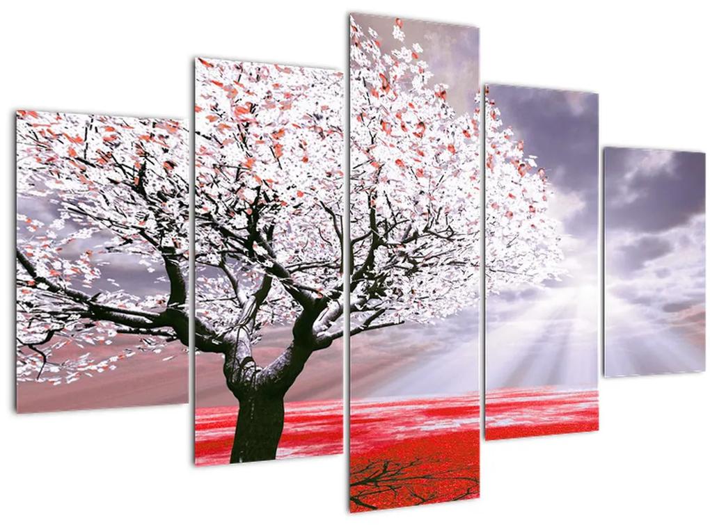 Červený obraz stromu (150x105 cm), 40 dalších rozměrů