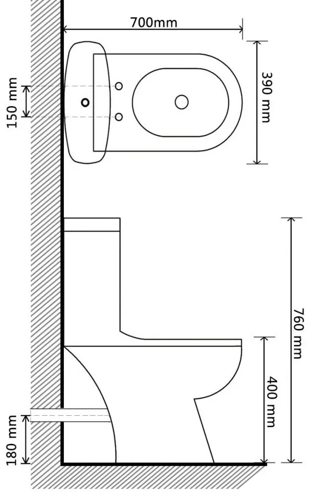 Černé WC s cisternou | keramika