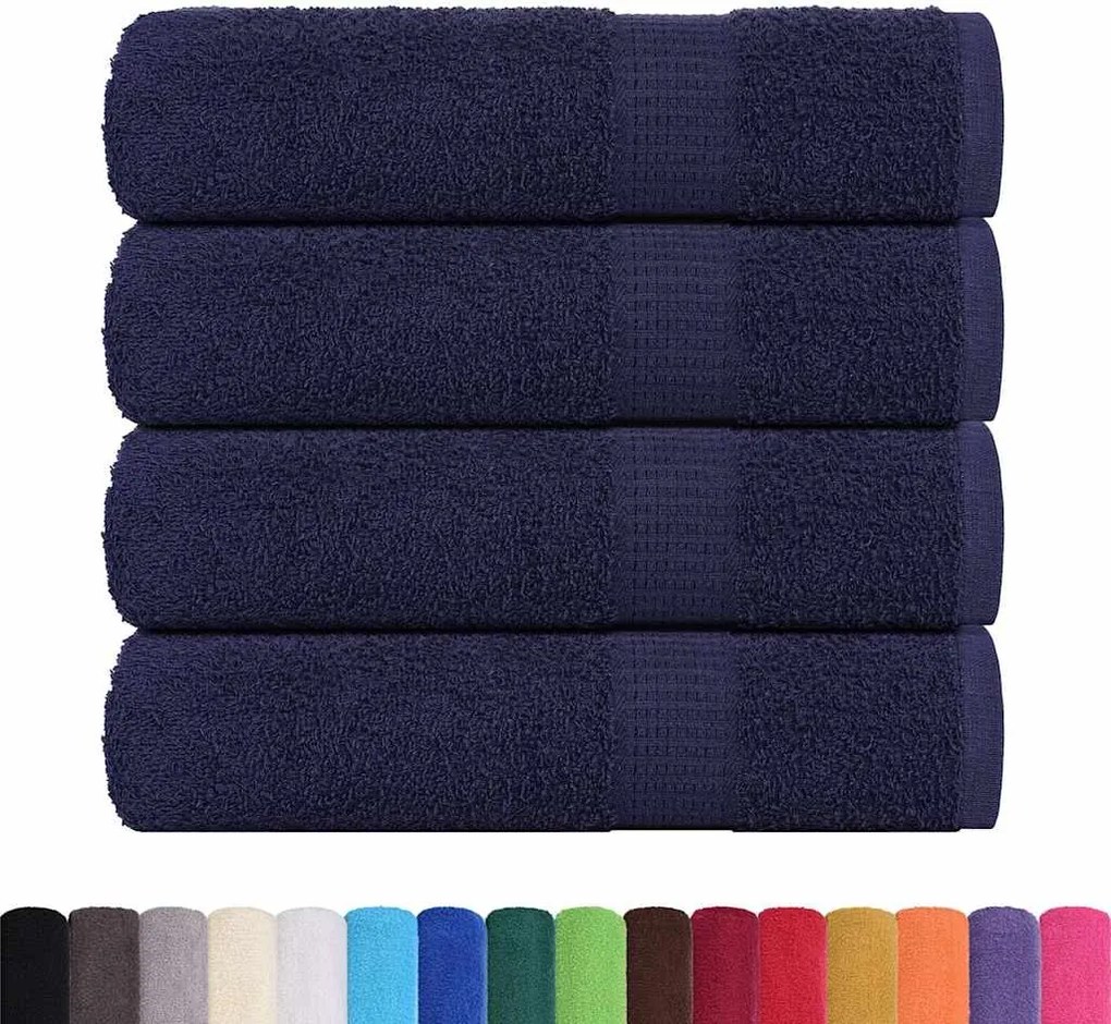 Ručníky FROGN 4 ks tmavě modré 100x150 cm 360 g/m² 136789
