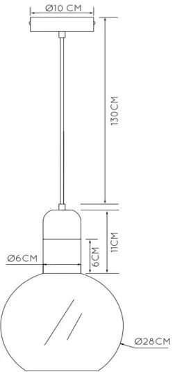 Lucide 34438/28/65 - Lustr na lanku JULIUS 1xE27/40W/230V