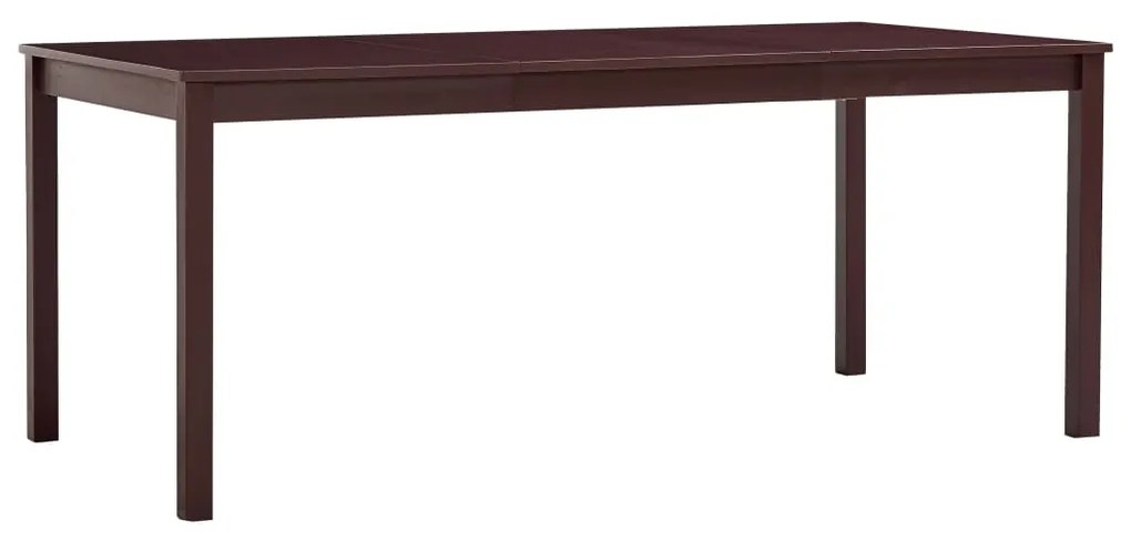 Jídelní stůl tmavě hnědý 180 x 90 x 73 cm borové dřevo 283407