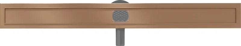 Mexen Flat 360° korpus k otočnému lineárnímu odtoku 80 cm, kartáčovaná měď - 1C40080