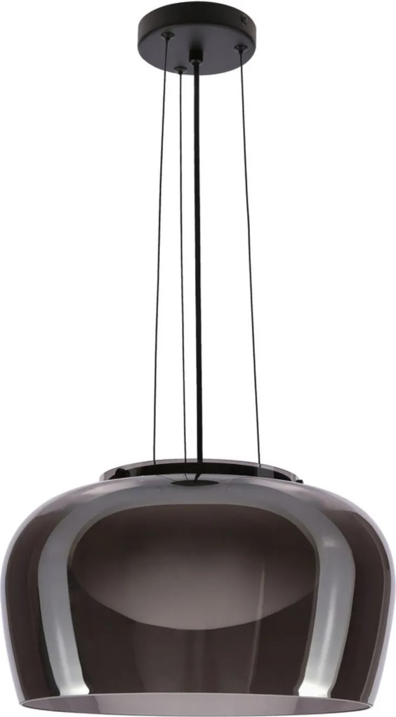 Skleněná lampa s kouřovým stínidlem Insieme 38