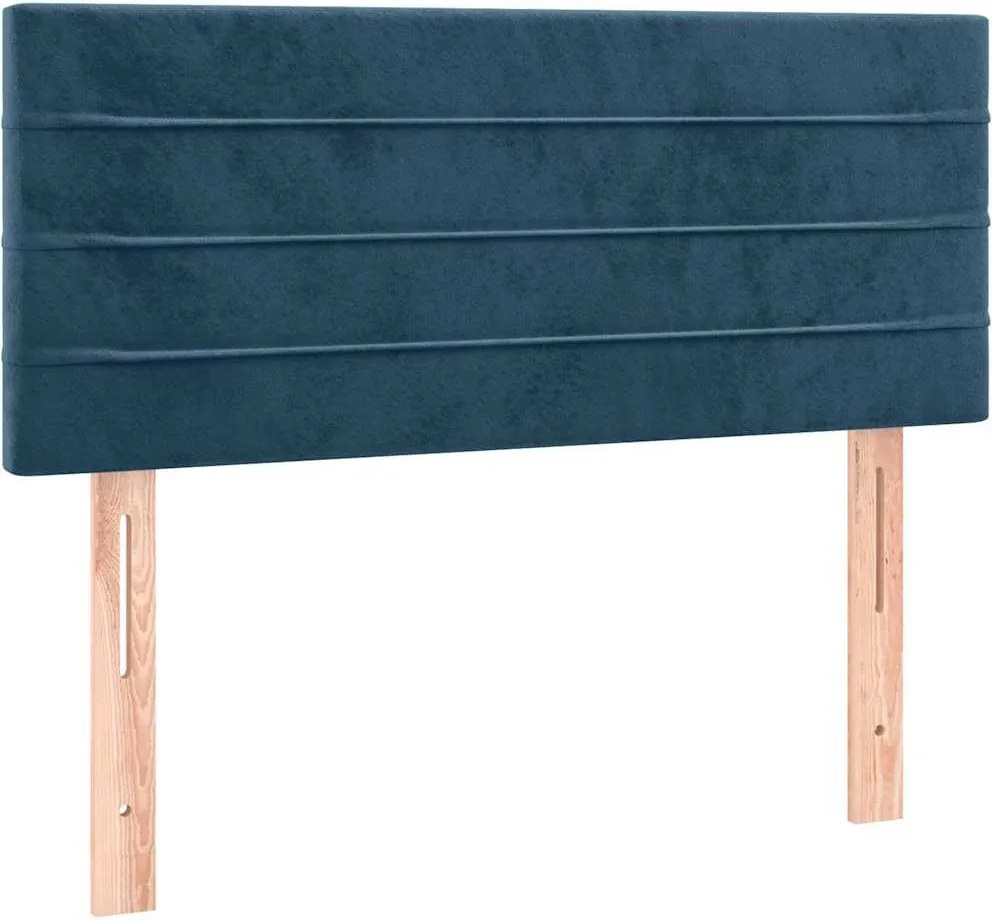 Box spring postel s matrací tmavě modrá 80 x 200 cm samet 3127521