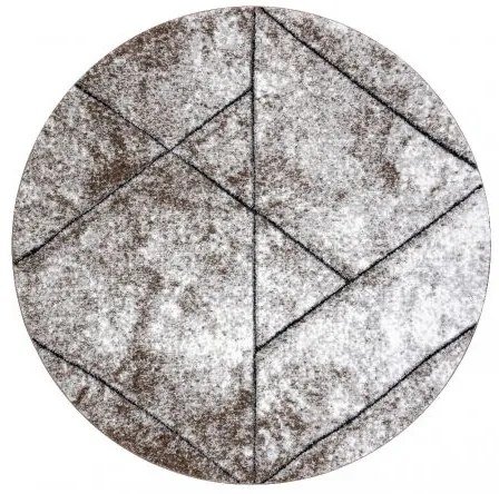 Moderní kulatý koberec COZY 8872 Wall, geometrický,trojúhelníky Str velikost kruh 160 cm | krásné koberce cz
