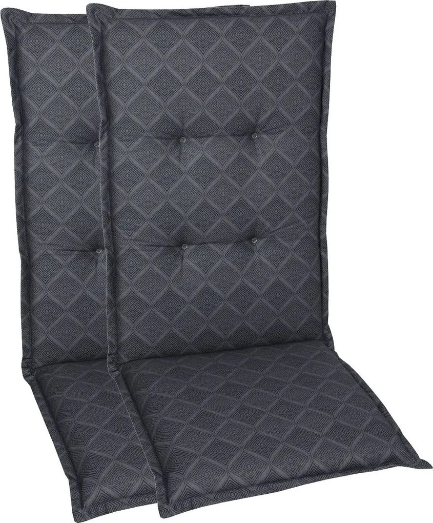 Go-De Textil Zahradní podsedáky Raute (vysoká opěrka, 2 kusy, antracitová)