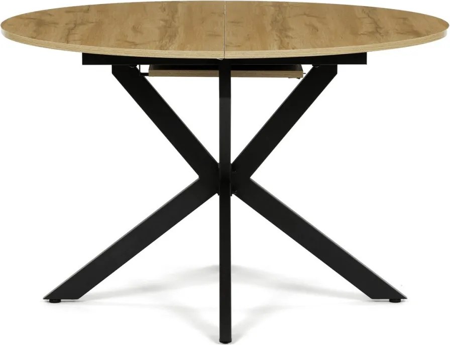 Jídelní stůl rozkládací 120-160x120 cm DT-I1120 OAK, melamin, dub – Barva (vyberte): hnědá béžová