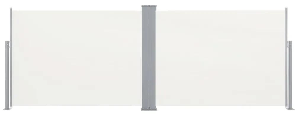 Zatahovací boční markýza / zástěna krémová 120 x 1000 cm,  48479
