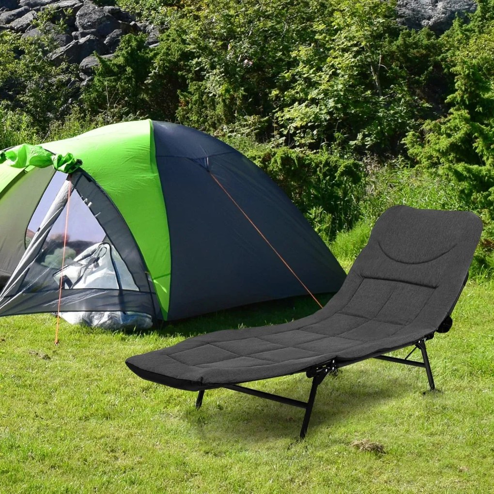 Costway Skládací kempingová postel s odnímatelnou matrací – 194 × 66 × 29 cm